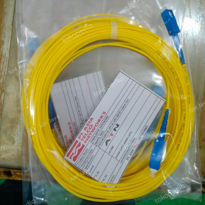 Jual Patch Cord FO Fiber Optik 15 Meter SC SC UPC SM SP 2.0mm Simplex ...