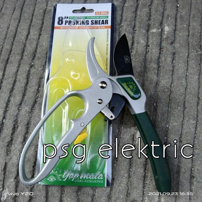 Jual Gunting Dahan/Ranting model Tjap Mata 8"RATCHET lapisan coating ...