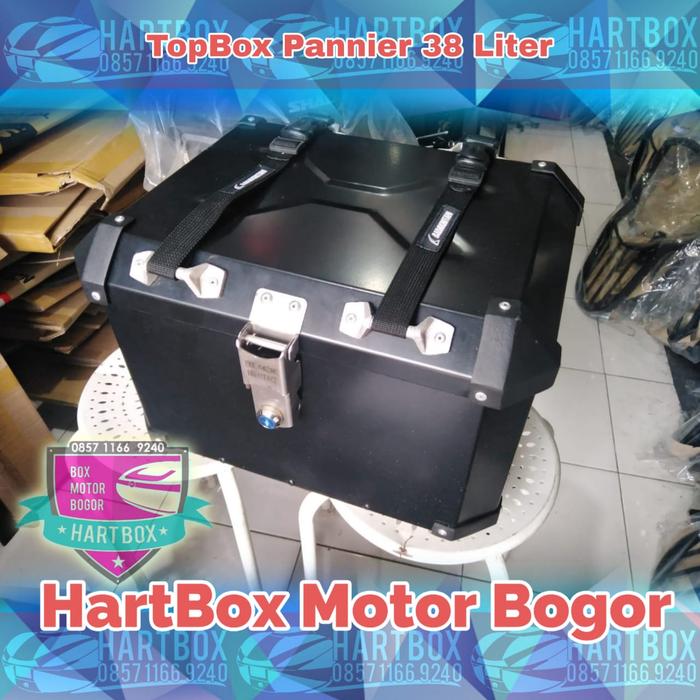 Jual Top Box Atas Pannier Badak Hitam 33 Liter Box Alumunium galvanis ...