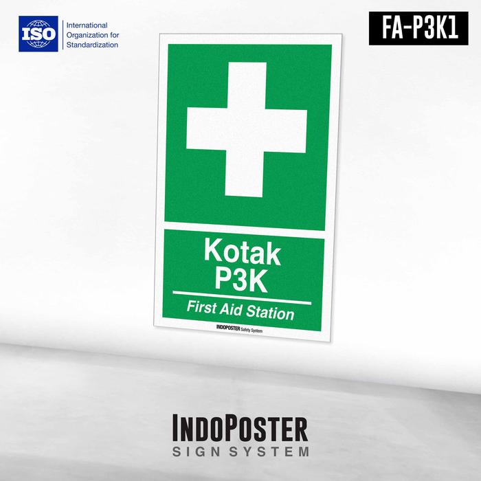 Jual Stiker Sign Kotak P3K First Aid Box Standar ISO 7010 Ver 2 - Kab ...