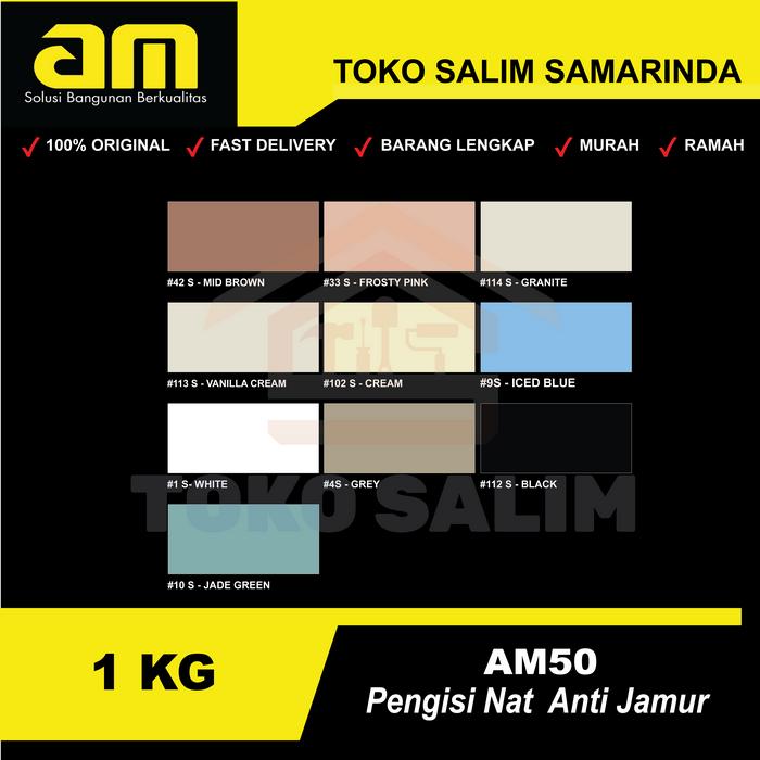 Jual AM50 AM 50 Premium Tile Grout Anti Jamur / Nat Keramik Semen Warna ...