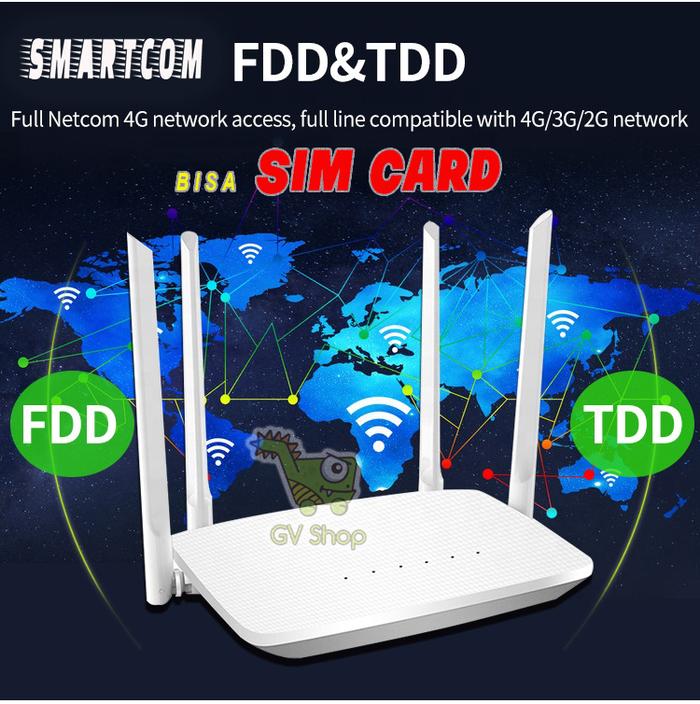 Promo Modem Wifi Wireless Router Sim Card 4G LTE Smartcom XM286 300Mbps ...