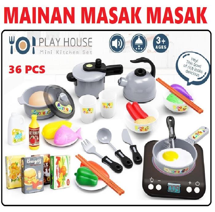 Jual MAINAN ANAK COOKING DIY MINI KITCHEN PLAY HOME RUMAH PRETEND PLAY ...