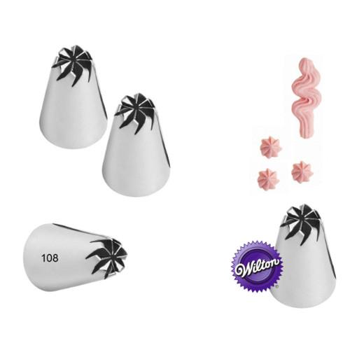 Jual Wilton Spuit Buttercream Tip 108 Motif Drop Flower Original ...