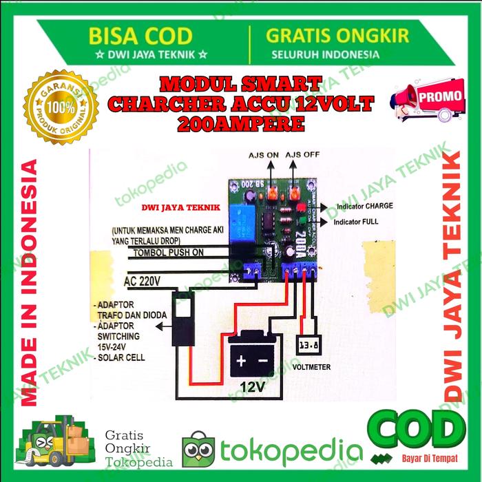Jual KIT Modul Otomatis Smart Charger Aki Cas Accu Pintar - Kab ...