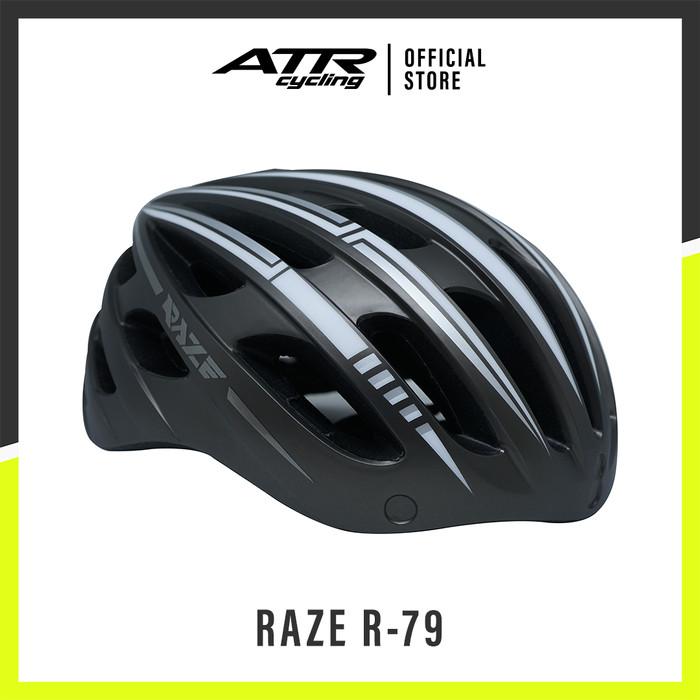 Jual HELM SEPEDA BALAP ROADBIKE RAZE R-79 W GLASSES W LIGHT - GY WH ...