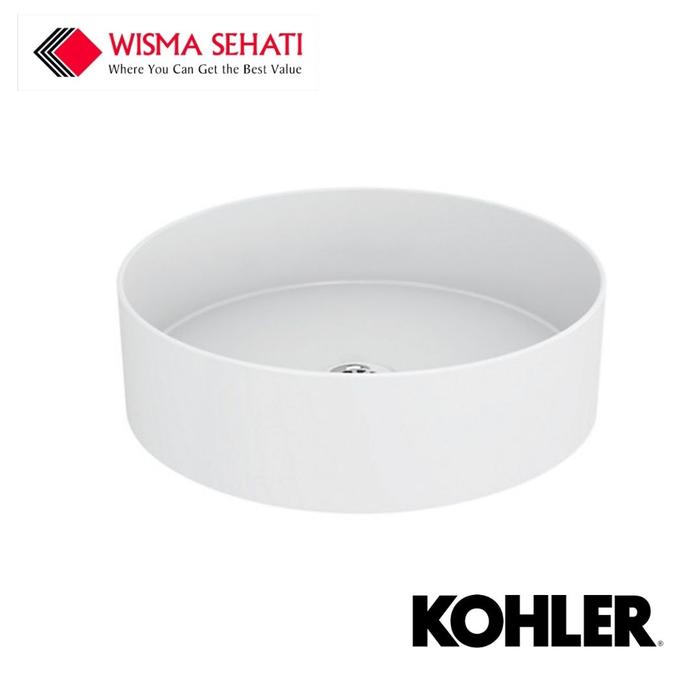 Promo KOHLER Mica Wastafel Round Vessel Bulat 16" 410x410mm, K-90012T-0 ...