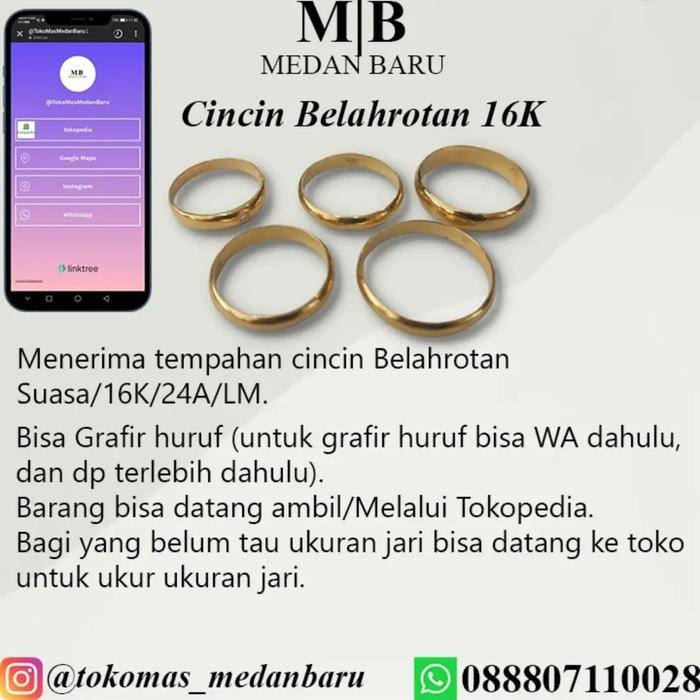 Jual Tempahan Cincin Nikah Suasa Harga Per Gram - Kota Medan - Toko Mas ...