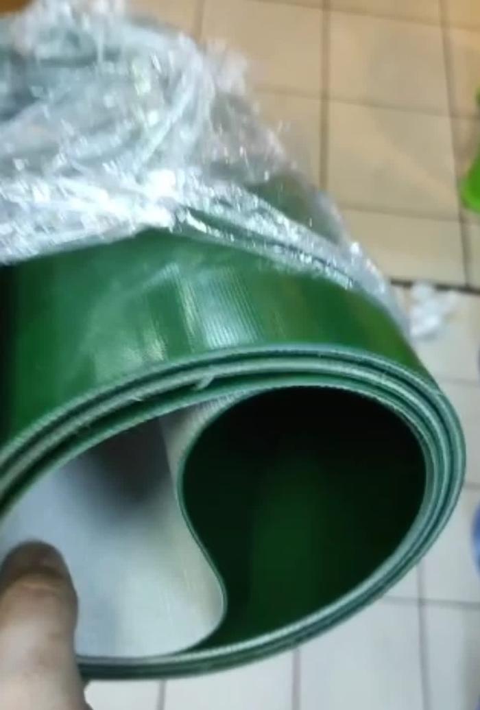 Jual BELT PVC HIJAU PUTIH TEBAL 2mm LEBAR 15cm PANJANG 1 meter OPEN ...