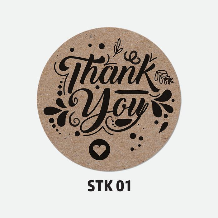 Jual Stiker Thank You / Thank You Sticker / Stiker bulat / Stiker ...