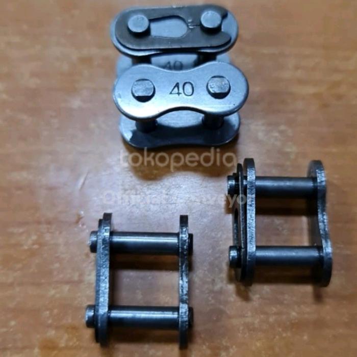 Jual sambungan rantai rs 40 single connecting link rantai rs 40 single ...