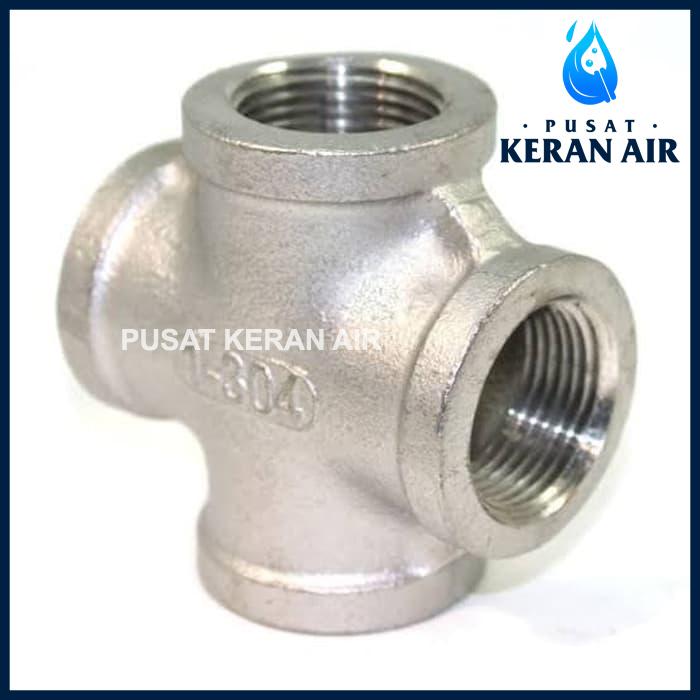 Jual 2 1/2" inch CROSS TEE Stainless Steel 304 / SS304 - Jakarta Barat ...