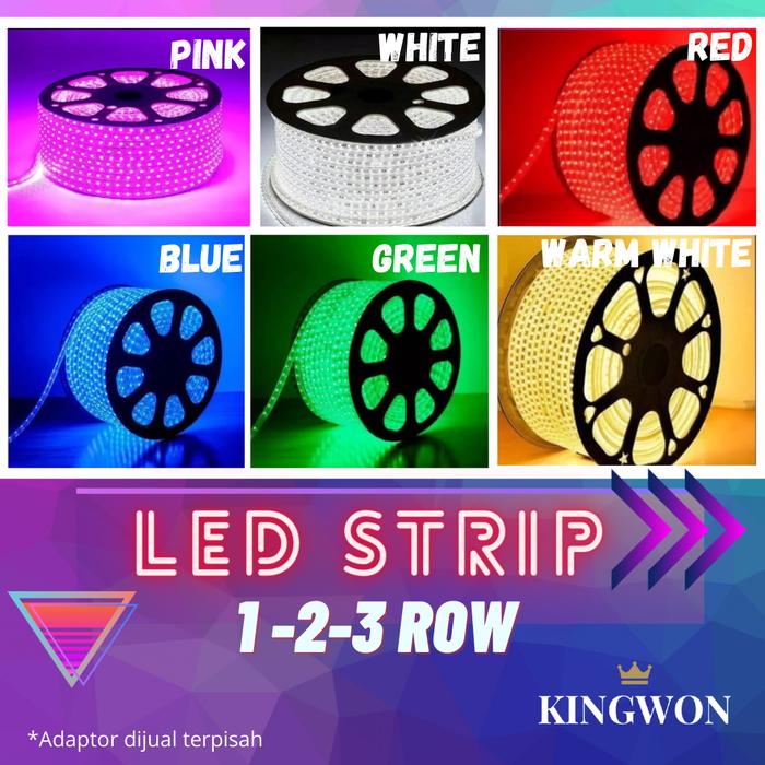 Jual LAMPU LED STRIP SELANG 2835 SMD AC 220 V 1M-100M 1 ROW OUTDOOR ...