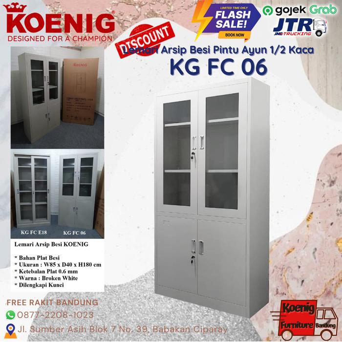 Jual Lemari Arsip Besi Koenig KG FC 06 / Lemari Arsip Besi Pintu Ayun Kaca - Kota Bandung ...