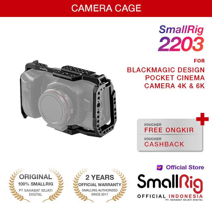 Promo SmallRig Cage for Blackmagic Design Pocket Cinema Camera 4K & 6K ...