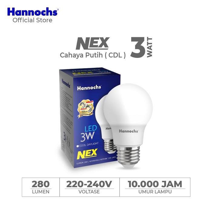 Promo Hannochs Lampu Bohlam LED NEX 3W Cahaya Putih - Kab. Tangerang - Hannochs Official Store ...