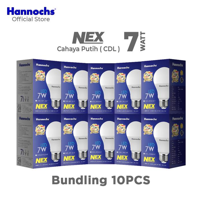 Promo Hannochs Lampu Bohlam LED NEX 7W Cahaya Putih Paket isi 10pcs - Kab. Tangerang - Hannochs ...
