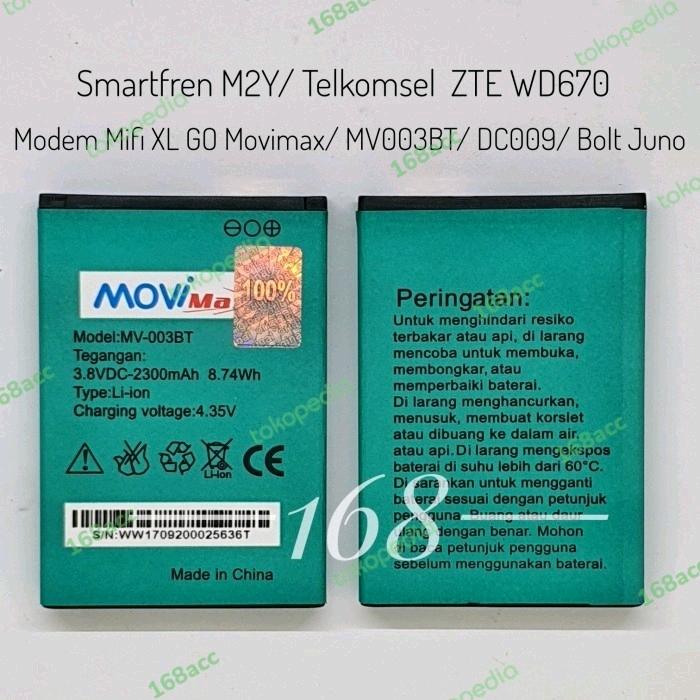 Jual Baterai Batre Modem Mifi XL GO MOVIMAX MV003BT BOLT JUNO Smartfren ...