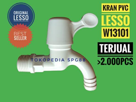 Jual Keran Tembok Lesso Kran Taman Kran PVC Kran Plastik 1/2 inch Stop ...