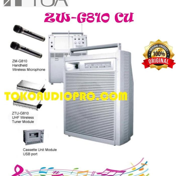 Jual Speaker Portable TOA ZWG810CU Wireless Portable Amplifier 2 ...