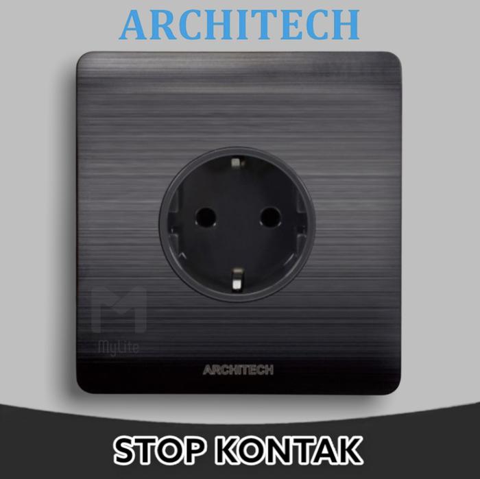 Jual Architech Platinum B9 Black Stop Kontak/ Power Socket Black - Kota ...