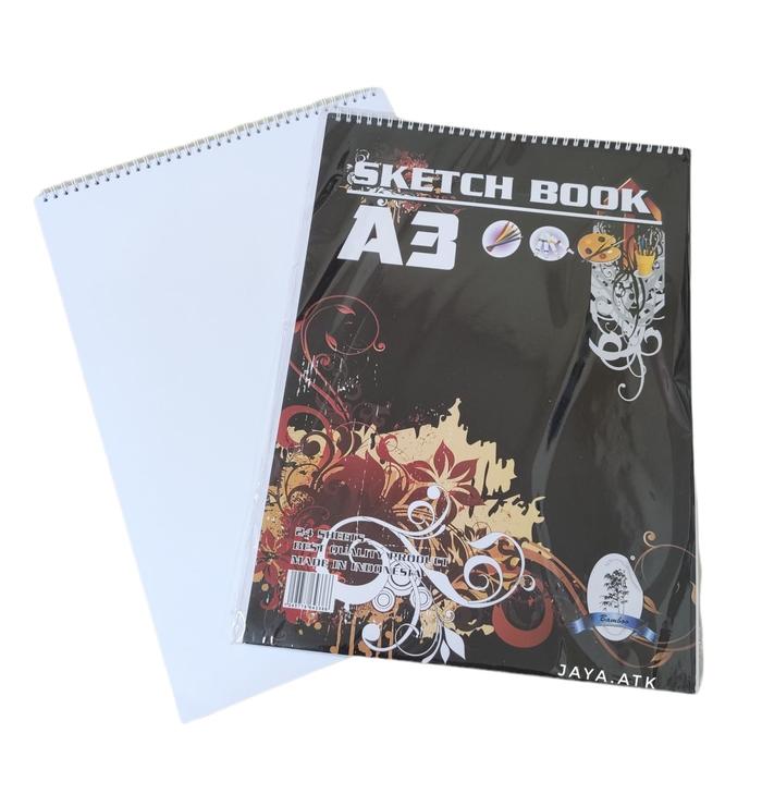 Jual BUKU GAMBAR SKETSA A3 SKETCH BOOK BESAR 24 LEMBAR BAMBOO RING ATAS ...