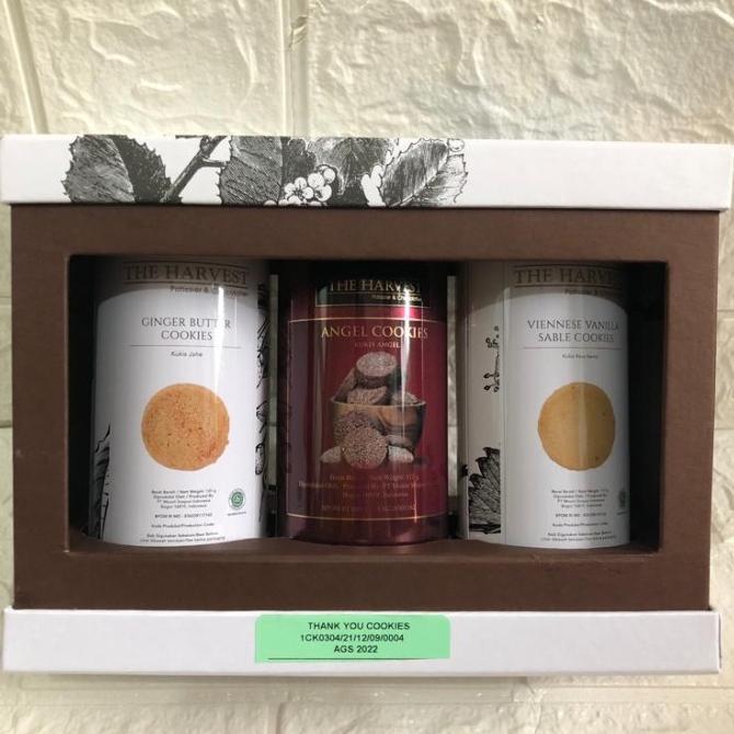 Jual THE HARVEST COOKIES BOX HAMPERS / PARCEL KUE KERING ISI 3 ...