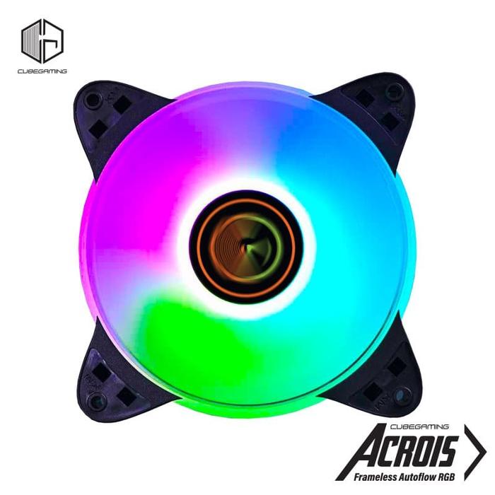 Jual CUBE GAMING ACROIS - Frameless - RGB RAINBOW LED 12CM Fan Case ...
