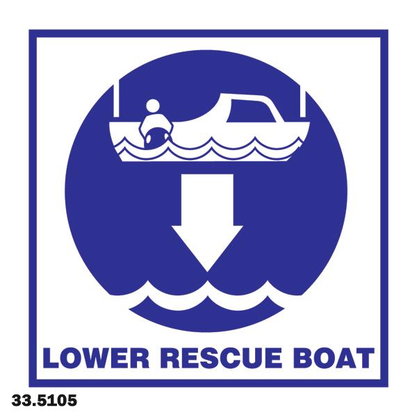 Jual IMO Symbol Lower Rescue Boat 33.5105 / Sticker IMO fluorescent ...