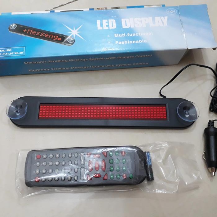 Jual Running Text LED Display 30cm DC 12 volt moving display message ...