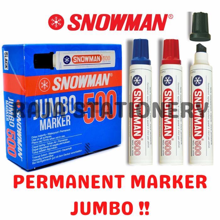 Promo Snowman JUMBO Permanent Marker 500 / Spidol Permanen Snowman ...