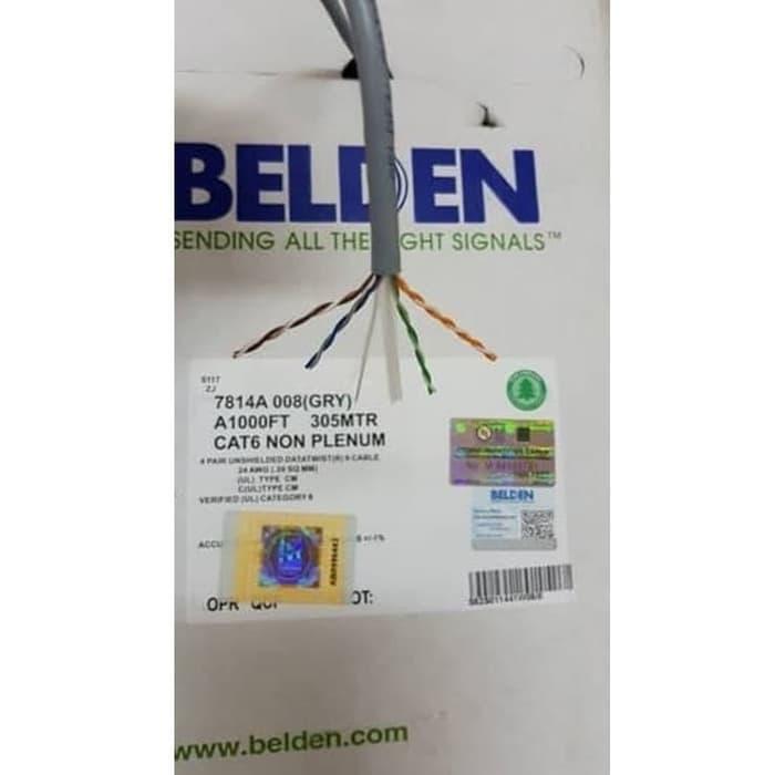 Jual Kabel Data Utp Belden Cat6 50 Meter Siap Pakai Lan Cable Cat 6 50m ...