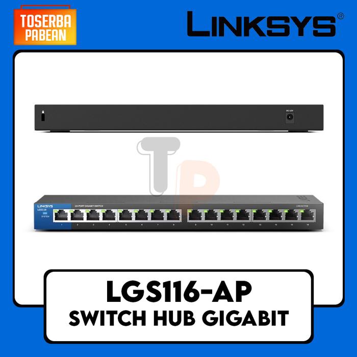 Jual Switch Hub LINKSYS LGS116-AP Busines Dekstop Gigabit Switch . 16 ...