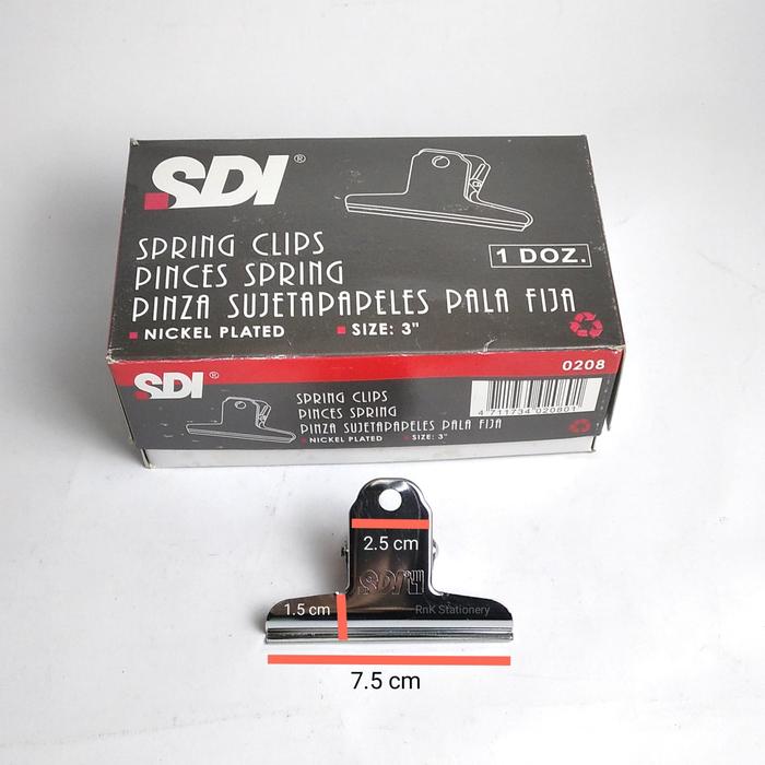 Jual SDI SPRING / BULLDOG CLIP 3 INCH PINCE PENJEPIT BESI TIGA INCI ...