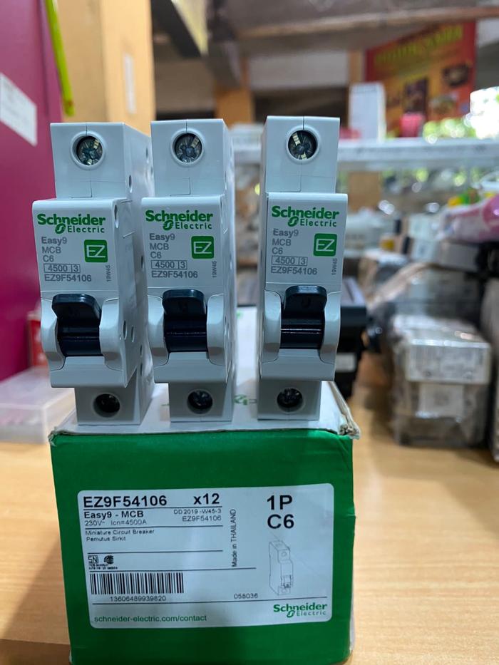 Jual MCB SCHNEIDER Easy9 1P 6A 4,5Ka / MCB 1P 6A Schneider EZ9F54106 - Kota Bandung - Lestari ...