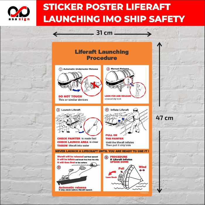 Jual STICKER POSTER LIFERAFT LAUNCHING IMO SHIP SAFETY - Kab. Sidoarjo ...