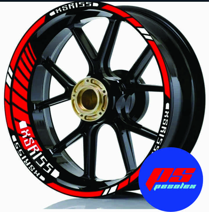 Promo Sticker Velg Motor wheels Sticker Yamaha Xsr 155 Ring17 - Merah ...