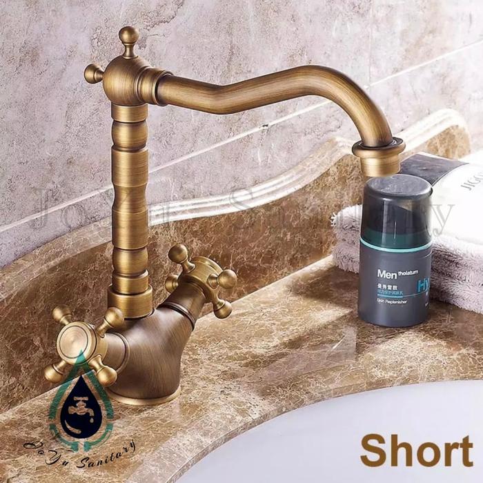 Jual Kran Panas Dingin Sink GOLD Vintage FG2-Keran air wastafel dapur ...
