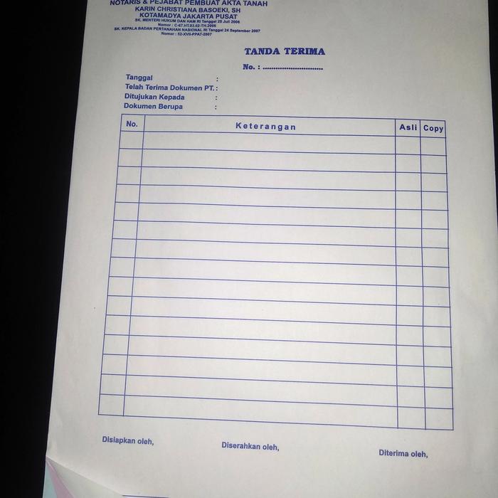 Jual cetak Tanda Terima/Surat Jalan/Nota/Faktur/Bon/Kwitansi dll. NCR ...