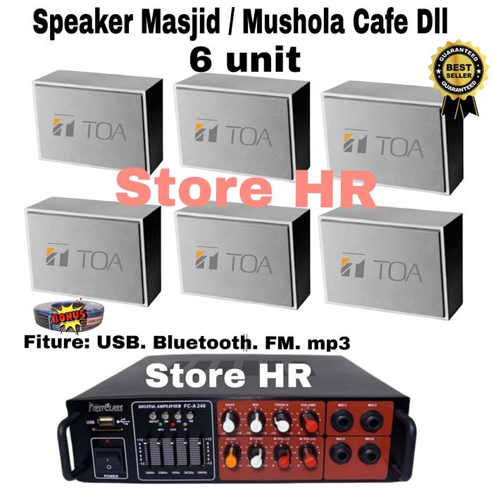 Jual paket sound System toa cafe / kafe, restoran speaker indor 6 unit ...