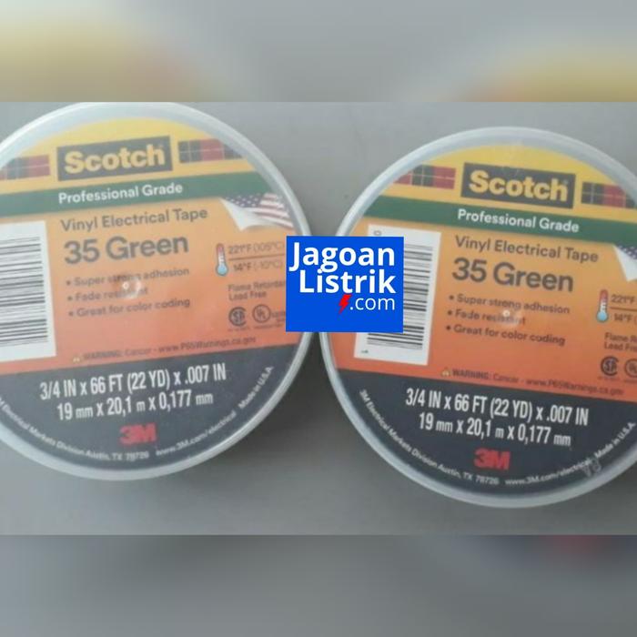 Jual 3M Isolasi Scotch 35 Vinyl Electrical Tape Merah Kuning Biru Hijau ...