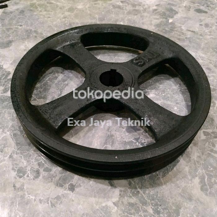 Jual Pulley pully B2 - 12 inch as 28 30 32 35 38 40 mm (PILIH) besi cor ...