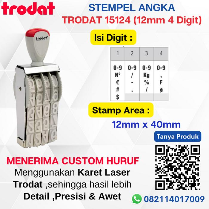Jual Stempel Angka Manual Trodat 15124 (12mm 4 Digit) - Kab. Bekasi ...