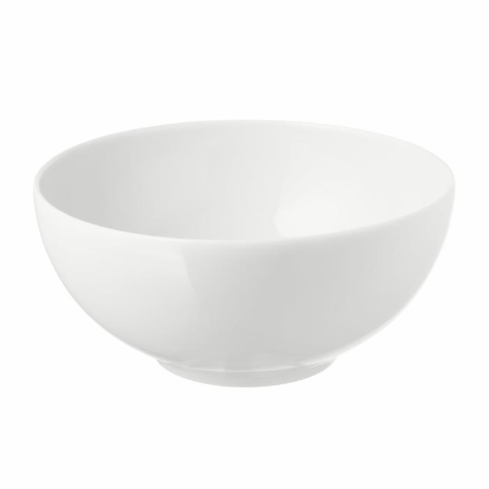 Jual Mangkuk Sup/Sayur Keramik Modern tepi bulat putih, 16 cm - Kota ...