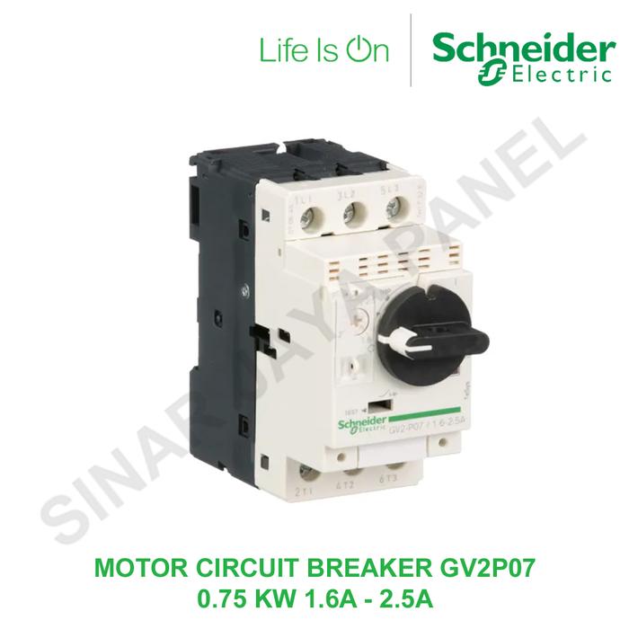 Jual MOTOR CIRCUIT BREAKER SCHNEIDER GV2P07 0,75(kW) 1,6A - 2,5A ...