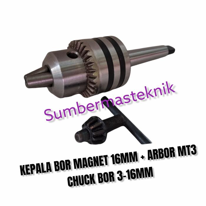 Jual arbor set chuck bor 16mm untuk bor magnet kepala bor magnet 16mm ...