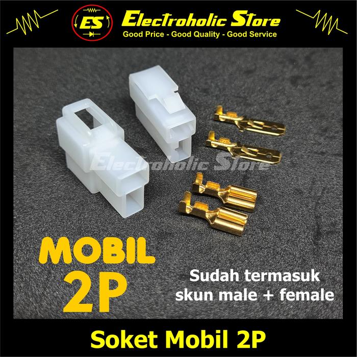 Jual Soket Mobil 2P 2Pin 2 P 2 Pin Socket Connector Konektor - Kota ...