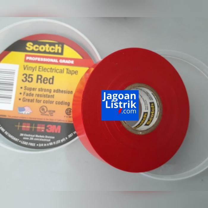 Jual 3M Isolasi Scotch 35 Vinyl Electrical Tape Merah Kuning Biru Hijau ...