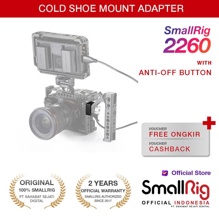 Promo "SmallRig Cold Shoe Mount Adapter with Anti-off Button BUC 2260 ...