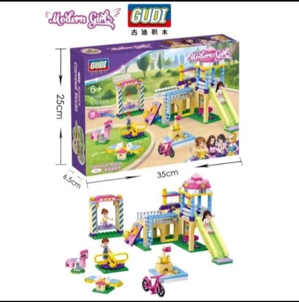 Jual Gudi Girl Series 9604 Mainan lego susun taman bermain - Kota ...